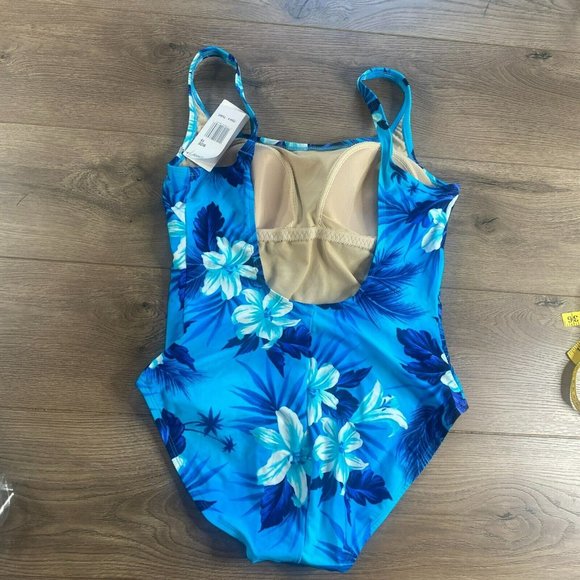 Speedo | Swim | Speedo One Piece Swimsuit Womens 8 Blue Contemporary ...